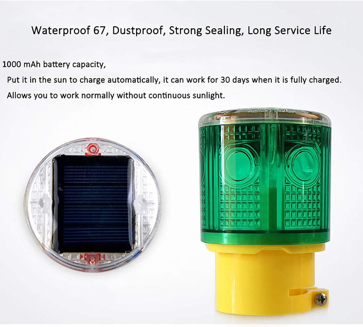 Solar Strobe Warning Light - 360 Degree Bright LED – RussmillSafety.com