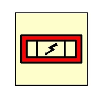 MARINE FIRE SIGN, IMO FIRE CONTROL SYMBOL: EMERGENCY SWITCHBOARD ...