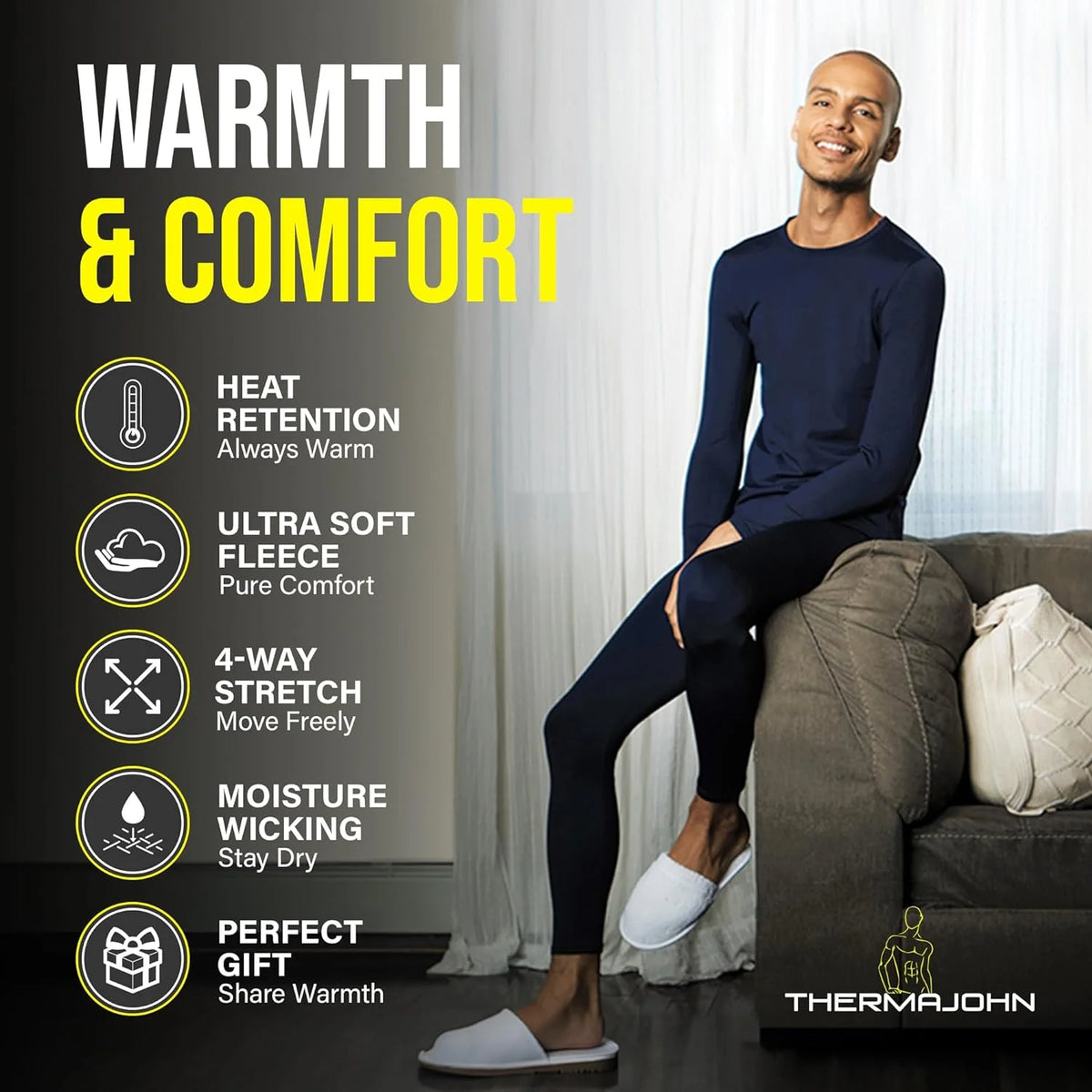 Thermajohn - Long Johns Thermal Underwear (For Men) - Set ...