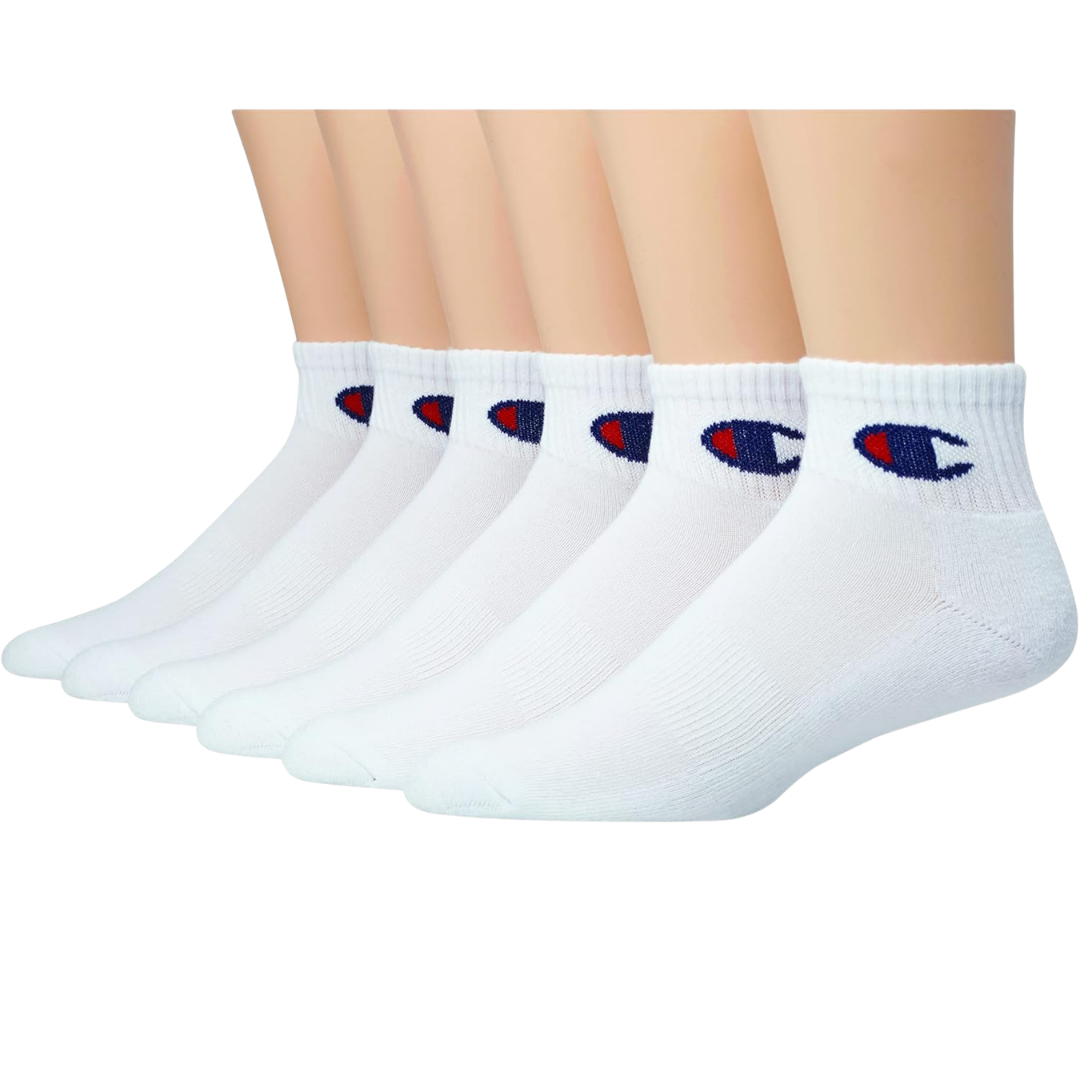 Champion - Men's Performance Cushion Quarter - 6 Pair – RussmillSafety.com