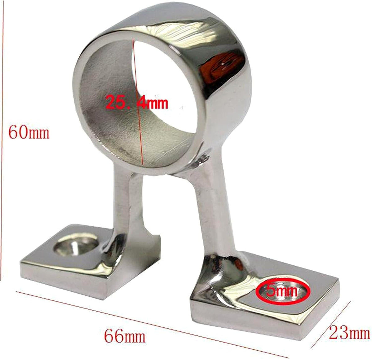 2Pack 316 Stainless Steel Boat Mount Rail 90 Degree Center Stanchion S ...
