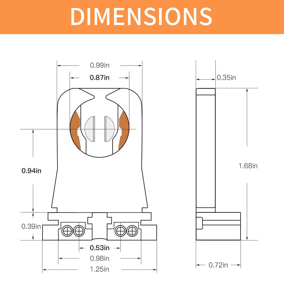 LED Tombstones - T8 Lamp Holder – RussmillSafety.com