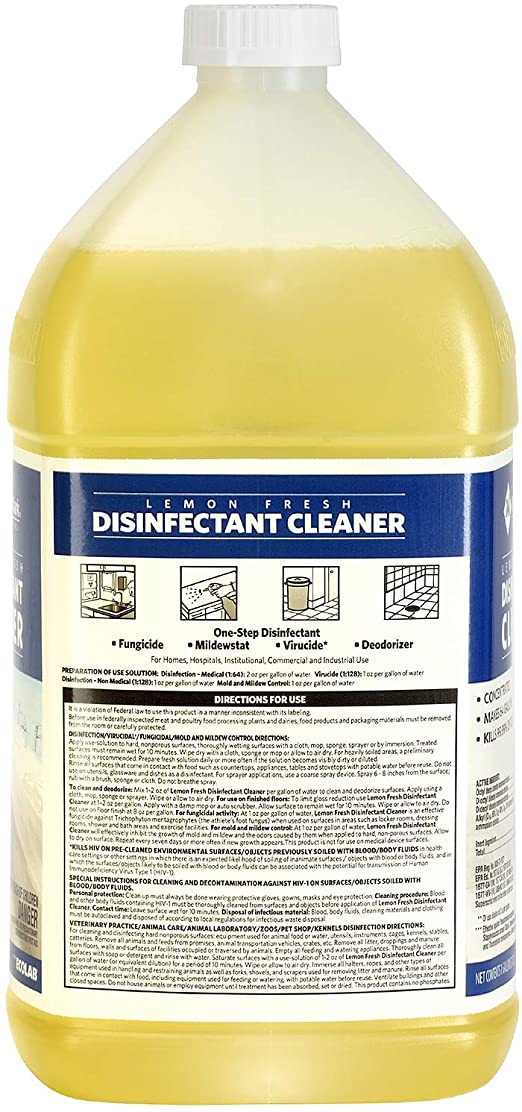 Disinfectant Cleaner - Lemon Cleaner, 1 Gal. – RussmillSafety.com