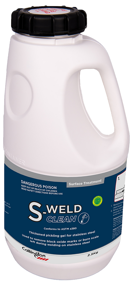 Callington - S-Weld Clean: Thickened Pickling Gel for Stainless Steel ...