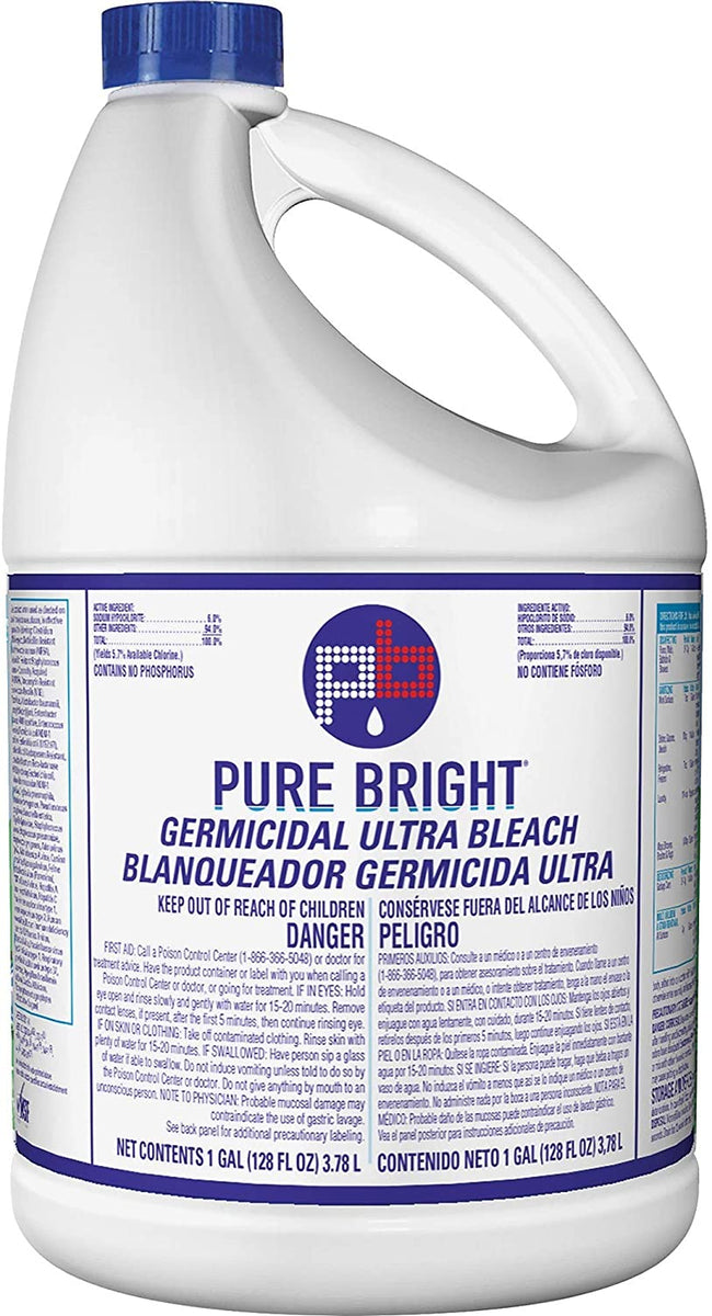PureBright Germicidal Bleach - Case of 3 (128oz) – RussmillSafety.com