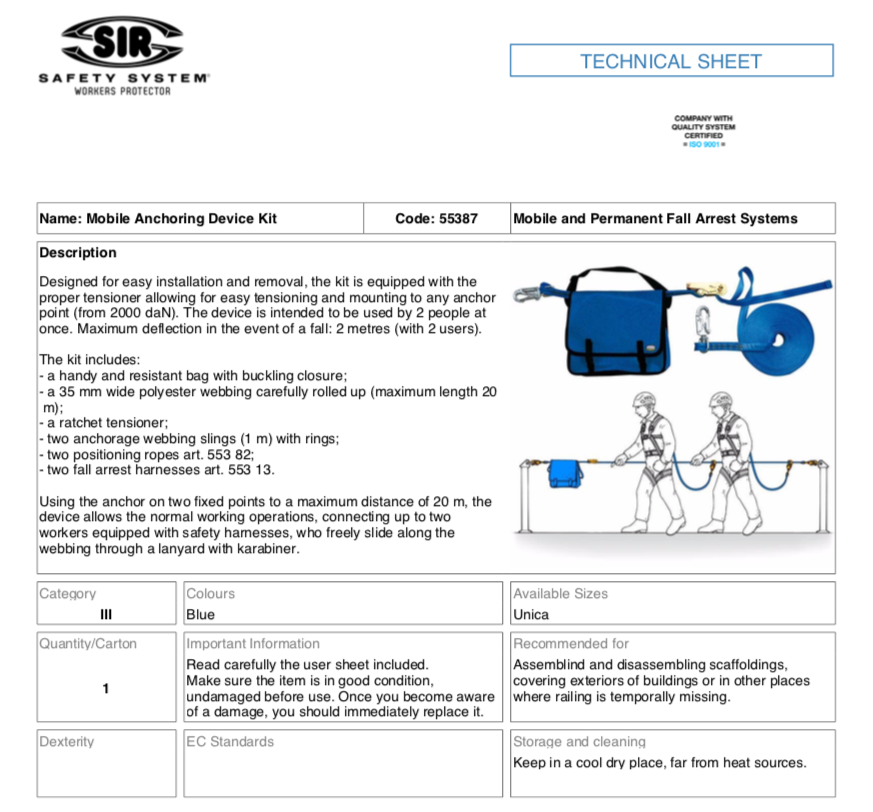 MOBILE ANCHORING DEVICE KIT – RussmillSafety.com