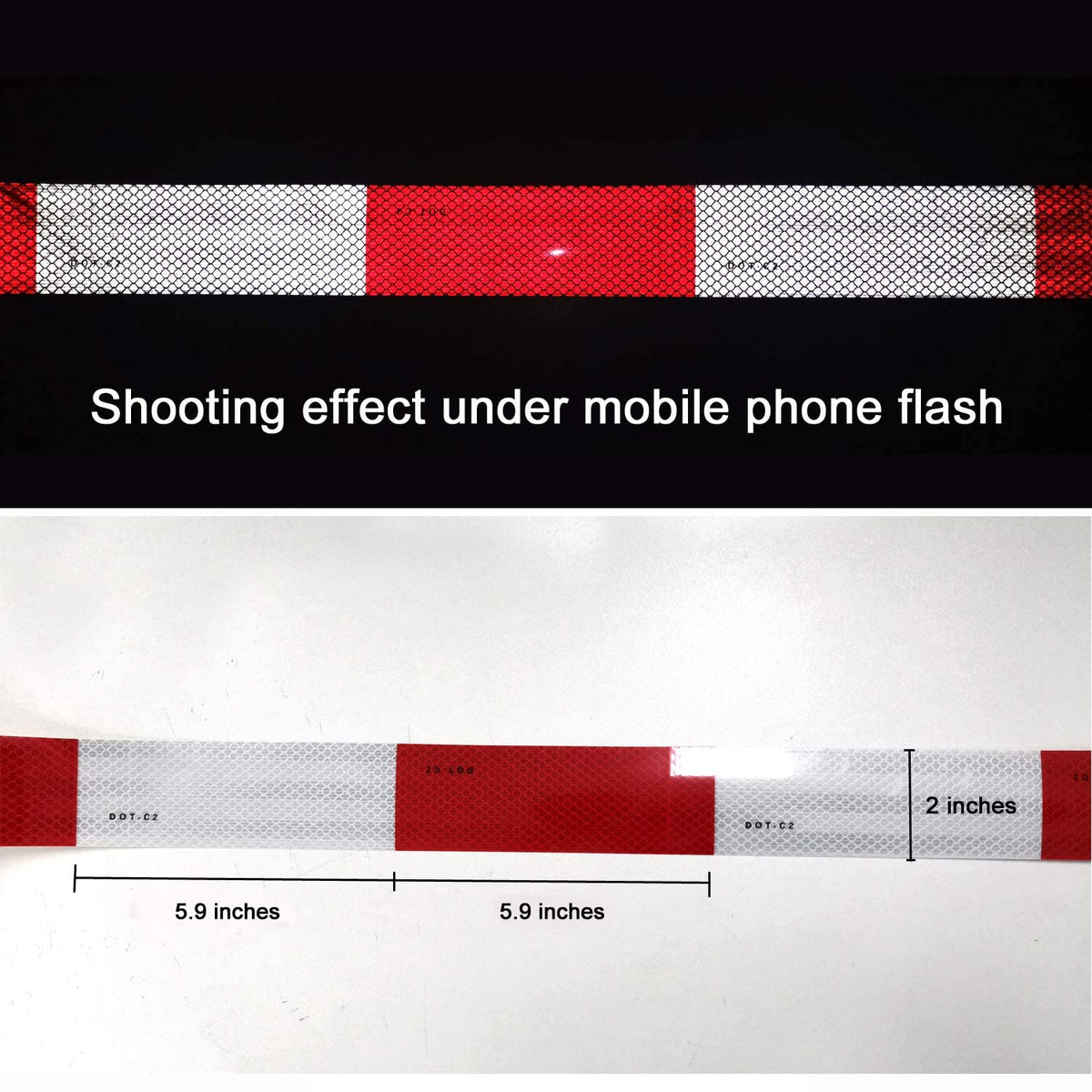 Bertapes - Reflective Tape, 2" x 20FT, DOT-C2 Safety Tape ...